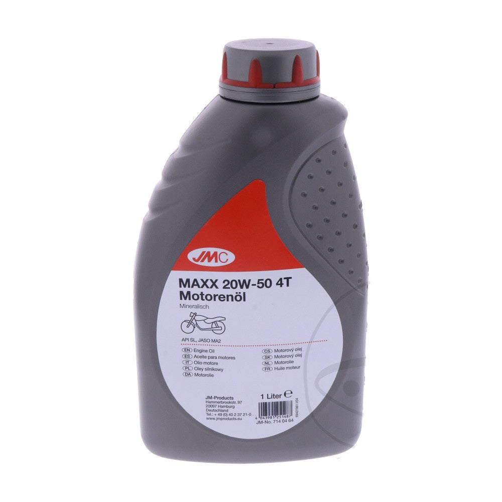 JMC Maxx 4-Stroke Mineral 20W-50 Engine Oil – Cornish Scoots